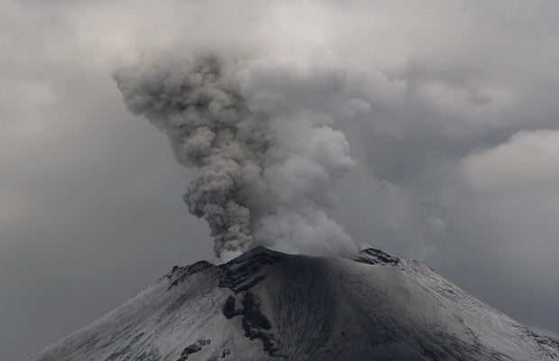 Mexican volcano erupts