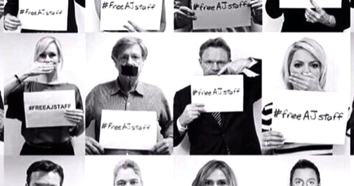 Demonstrators around the world demand release of three Al Jazeera ...