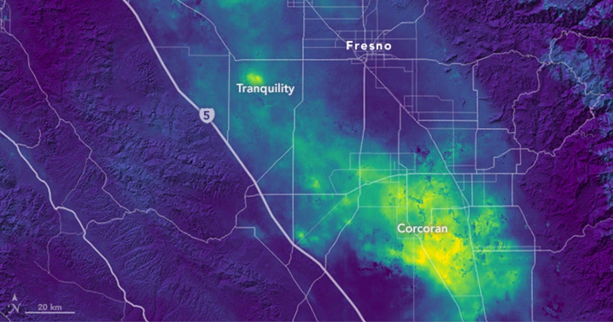 Sinking of California's San Joaquin Valley seen from space - CBS News