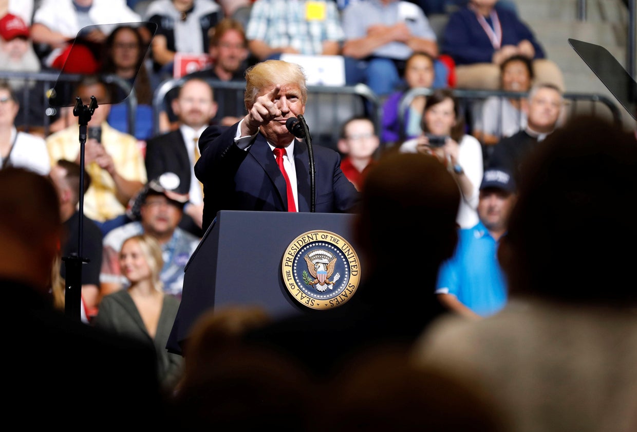 "All we do is win, win, win," says Trump at campaign-style rally in ...