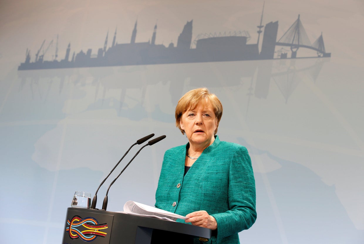 Angela Merkel at G-20: "I deplore" U.S. leaving Paris climate accord ...
