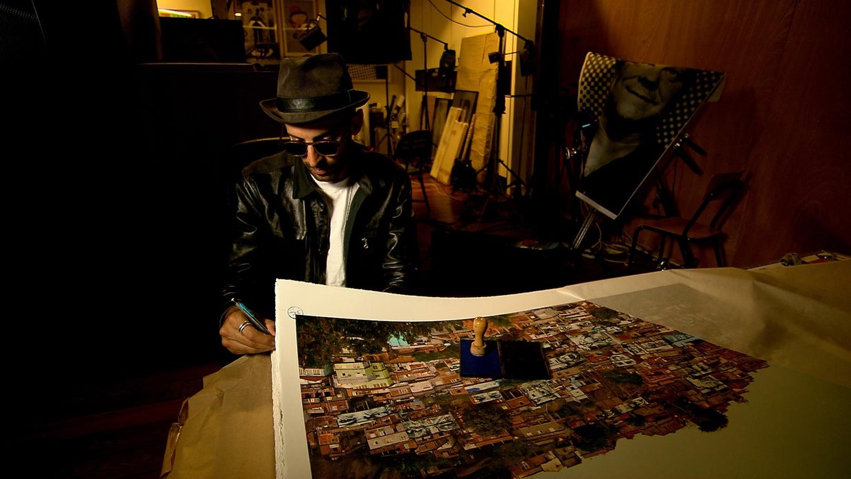 Larger than life displays by French photographer JR - CBS News