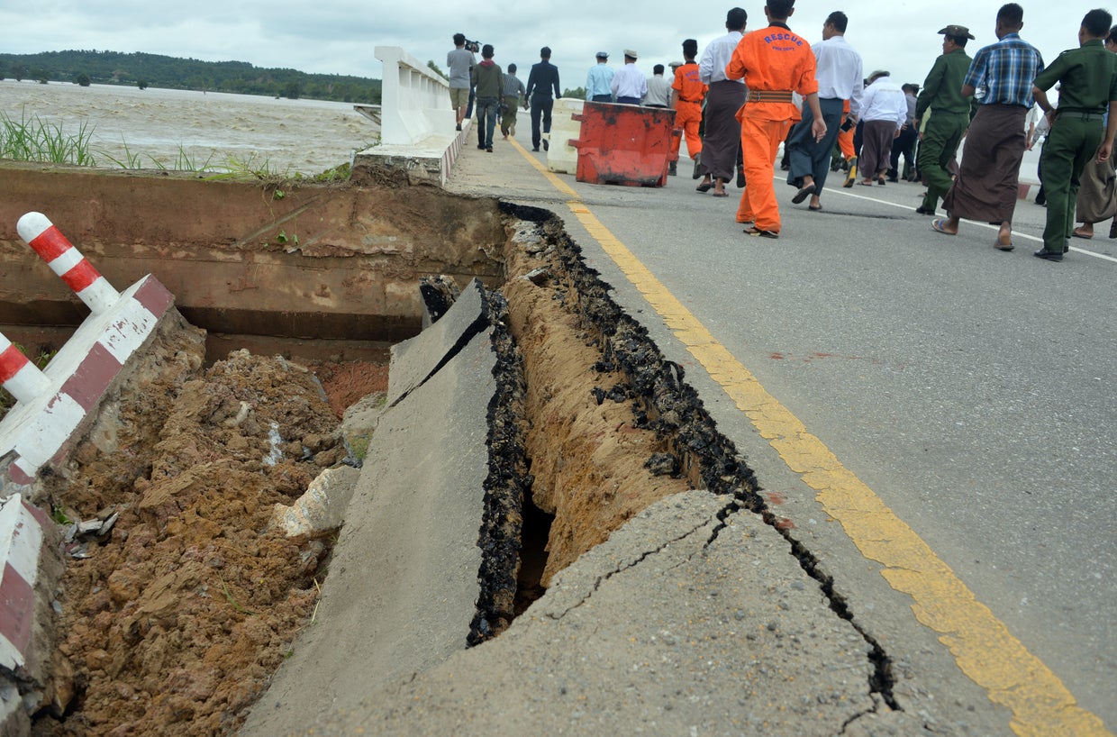 Myanmar dam breach in Bago region leaves thousands homeless, running ...