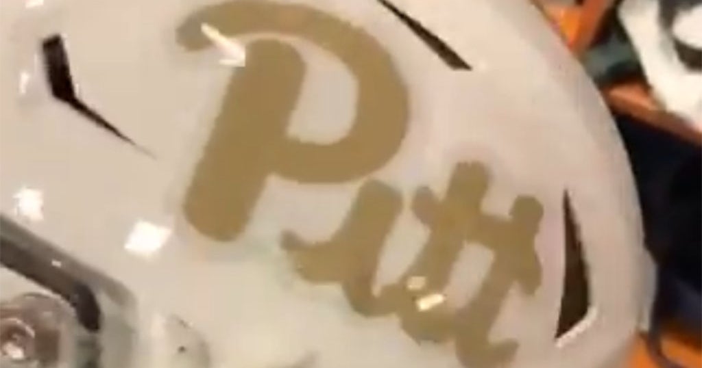 Former Pitt Fullback George Aston Slaps Pitt Logo On Penn State Helmet ...
