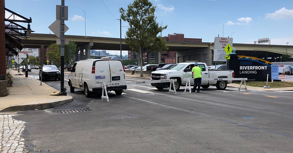 Water Main Break Shuts Down Part Of Smallman St. In Strip District ...
