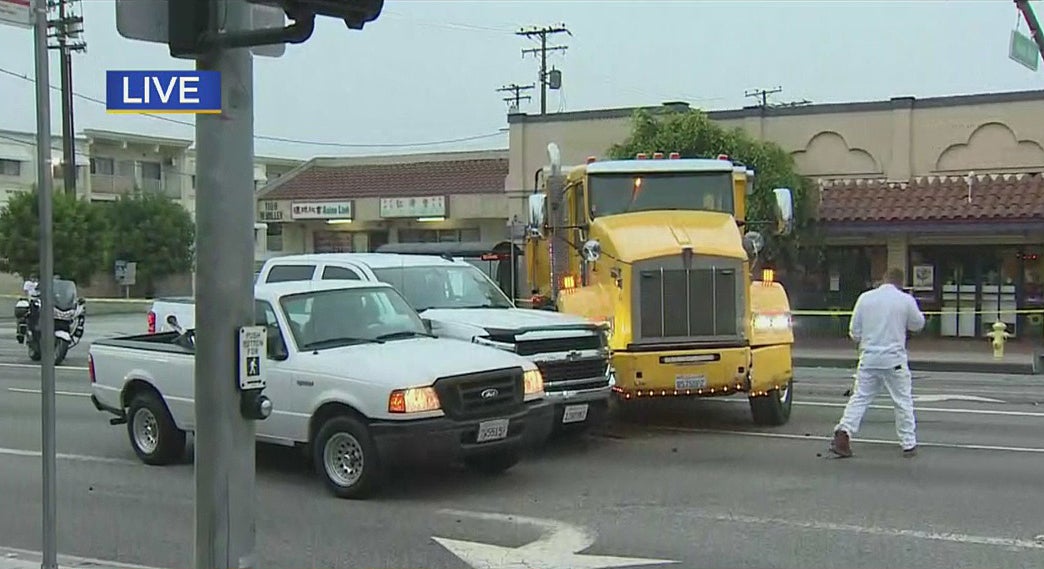 Semi Truck Crashes In Alhambra After Leading Pursuit Out Of Sun Valley ...