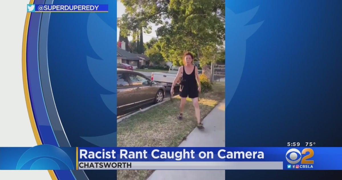 Caught On Camera Chatsworth Woman Goes On Racist Rant After Damaging