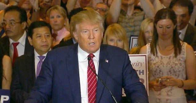 Trump signs the GOP loyalty pledge - CBS News