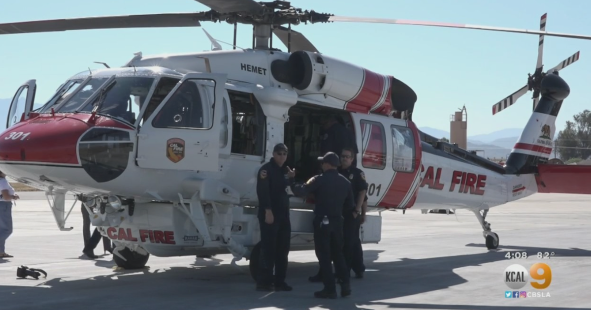 Cal Fire Riverside Unveils New Sikorsky S-70i Firehawk Helicopter - CBS ...