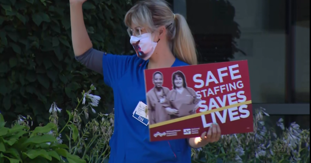 Community First Medical Center Nurses Hold One-Day Strike - CBS Chicago