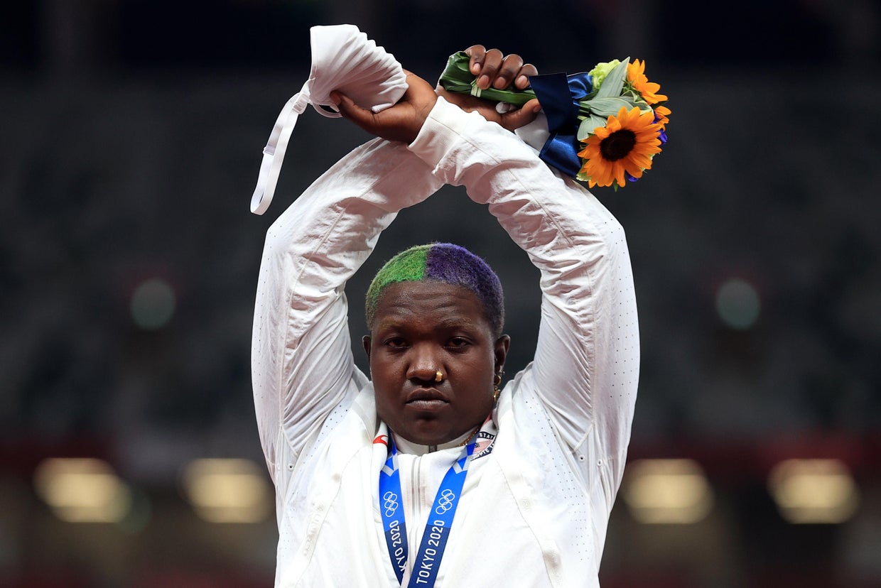 Raven Saunders' gesture on Olympic podium legal, U.S. committee says ...
