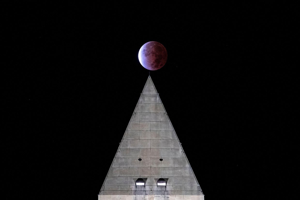 Stunning images of longest partial lunar eclipse since 1440