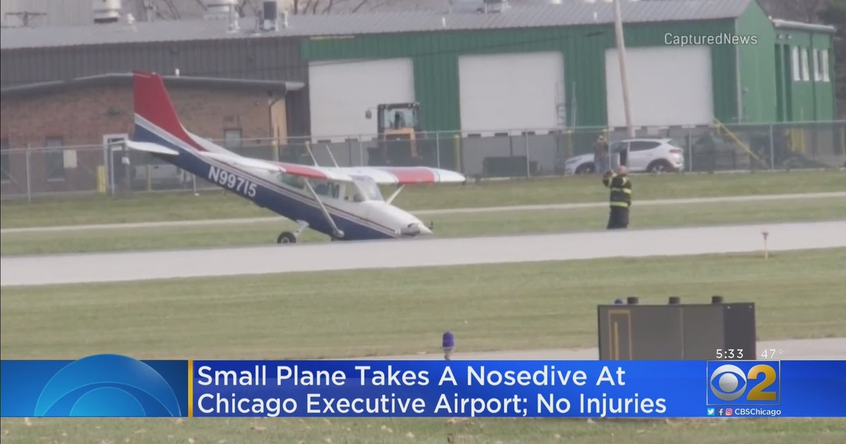 Small Plane Takes A Nosedive At Chicago Executive Airport; No Injuries ...