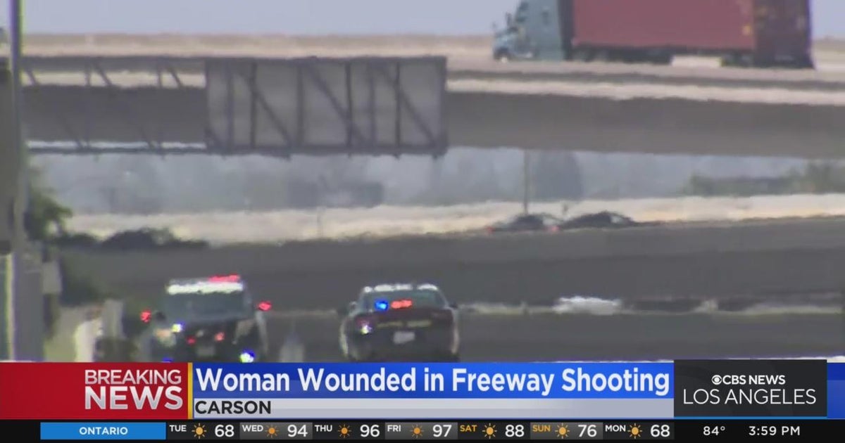 Woman wounded after shooting on 91 Freeway in Carson - CBS Los Angeles